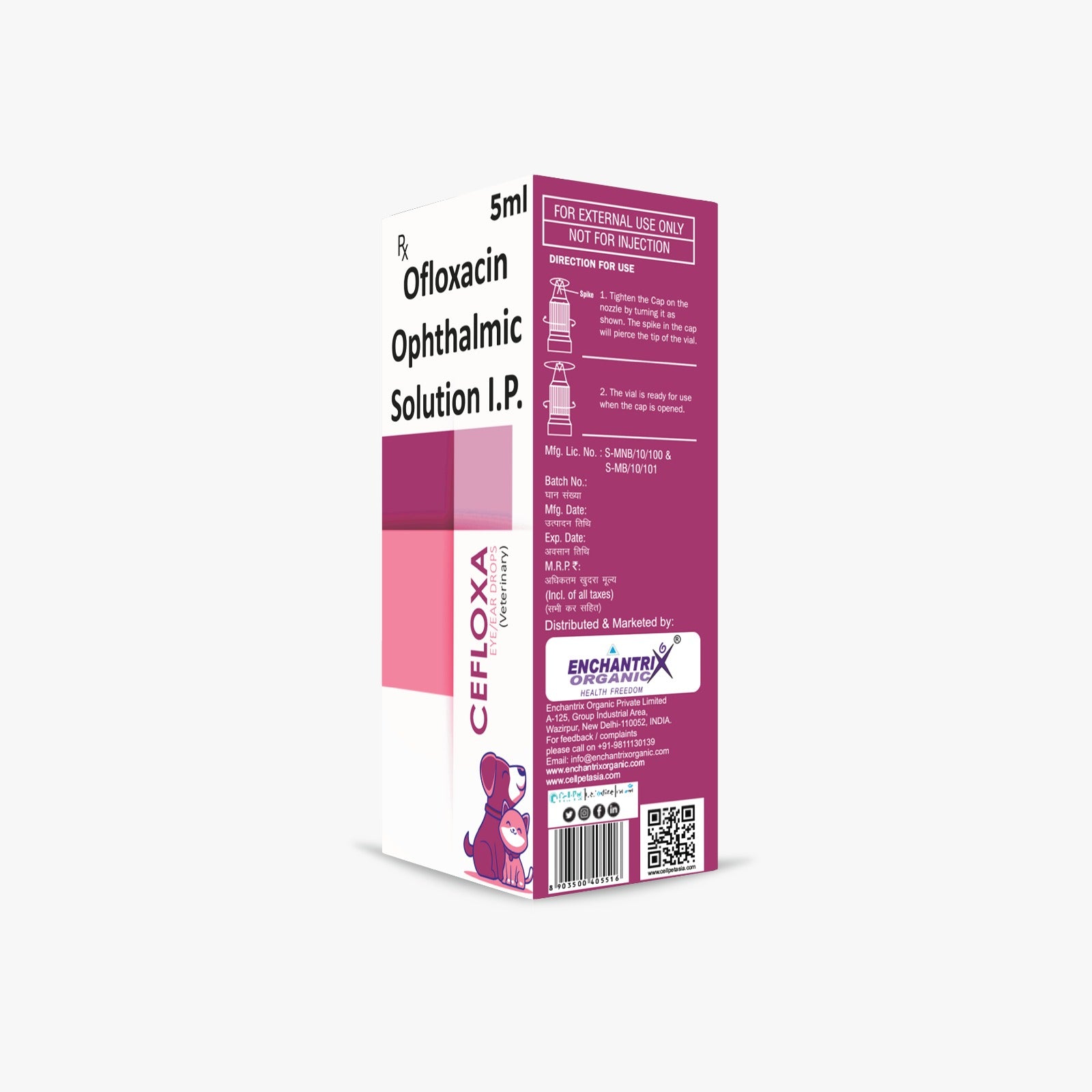 CEFLOXA Eye Drop 5 ML - Ofloxacin with Prednisolone Acetate Ophthalmic ...
